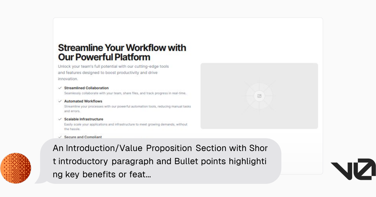 An Introduction/Value Proposition Section with Short introductory ...