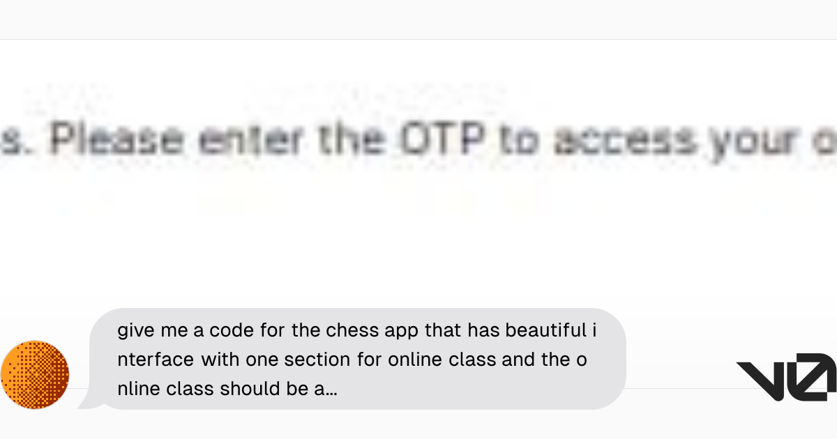give me a code for the chess app that has beautiful interface with one ...