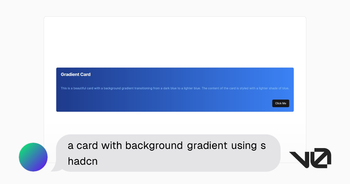 a card with background gradient using shadcn | A shadcn/ui and v0 ...