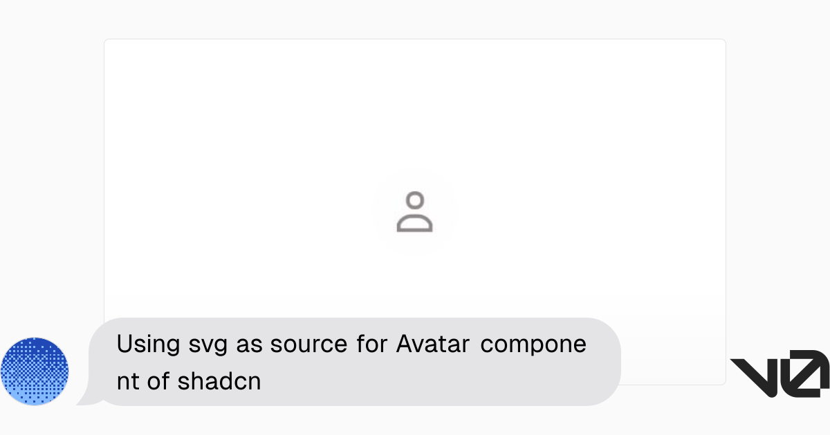 Using svg as source for Avatar component of shadcn | A shadcn/ui and v0 ...