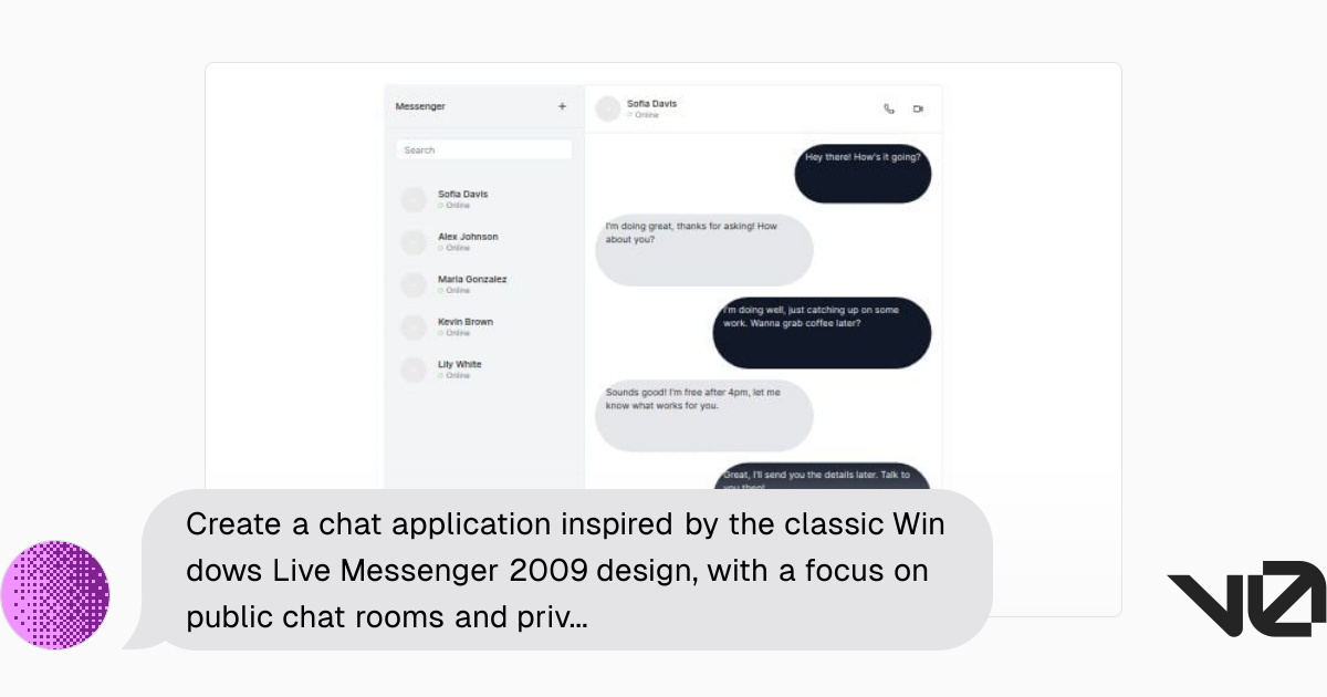 Create a chat application inspired by the classic Windows Live ...