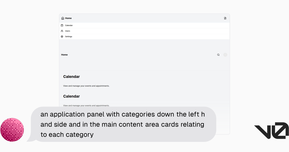 an application panel with categories down the left hand side and in the ...