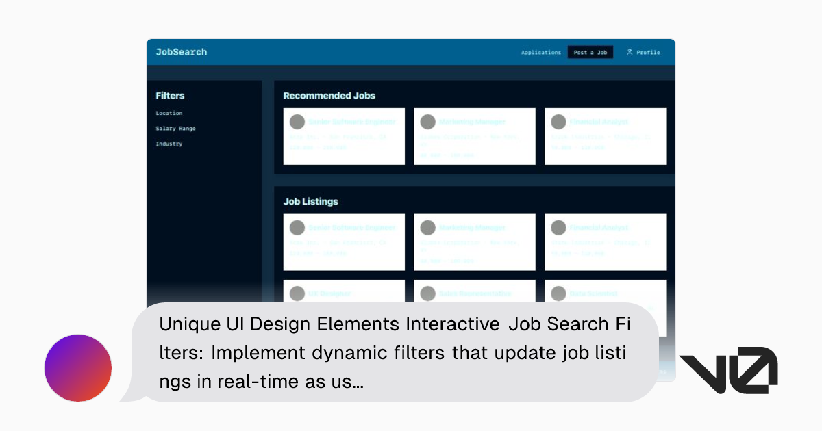 Unique UI Design Elements Interactive Job Search Filters: Implement ...