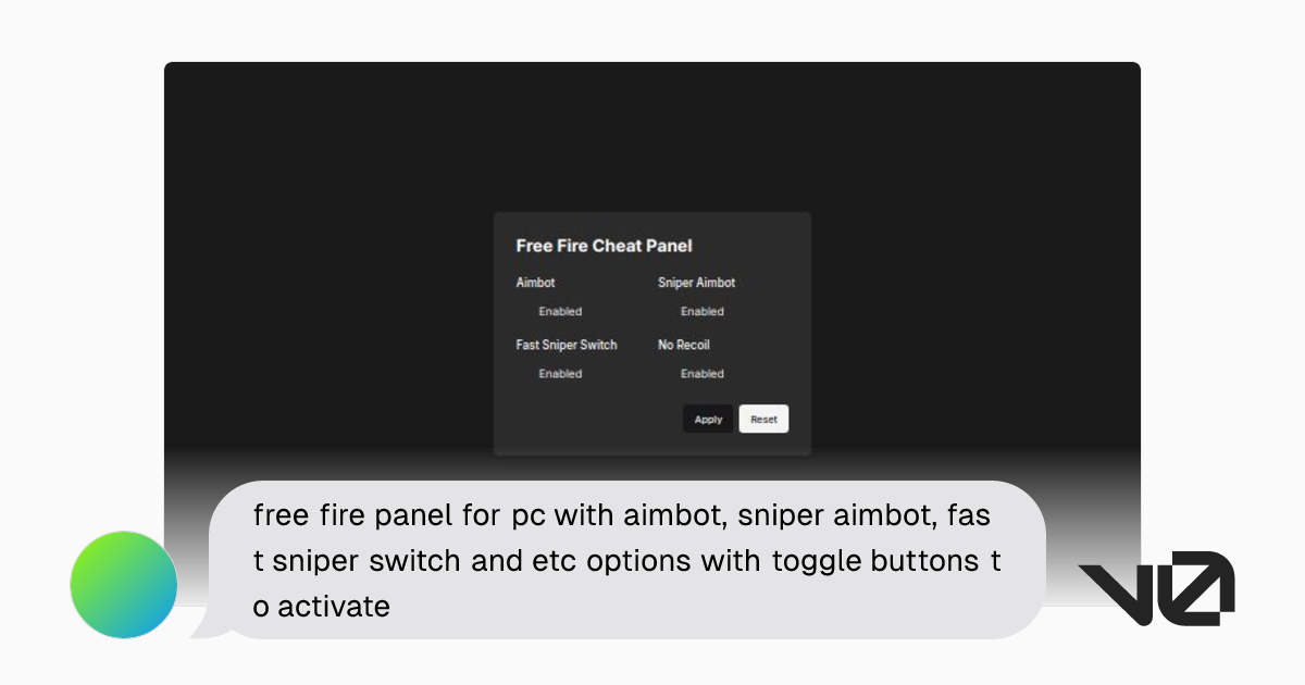 free fire panel for pc with aimbot, sniper aimbot, fast sniper switch and etc options with ...