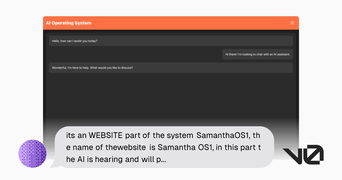 its an WEBSITE part of the system SamanthaOS1, the name of thewebsite is Samantha OS1, in this ...