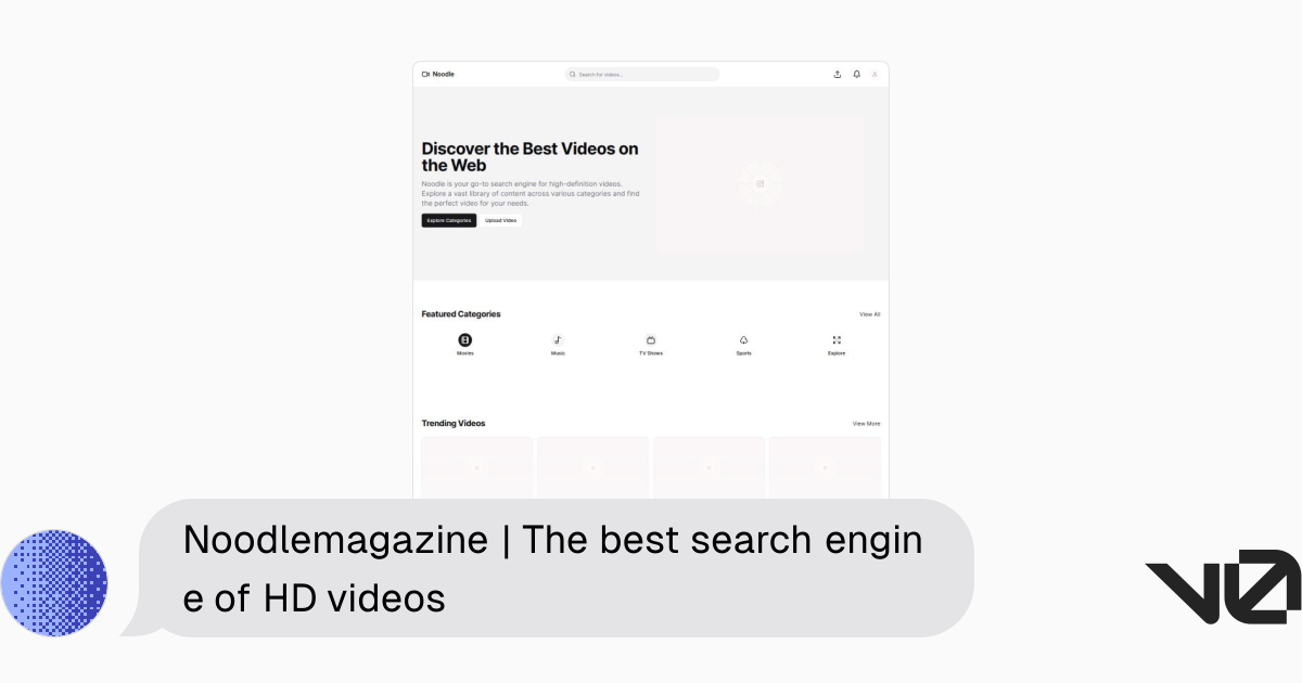 Noodlemagazine | The best search engine of HD videos | A shadcn/ui and ...