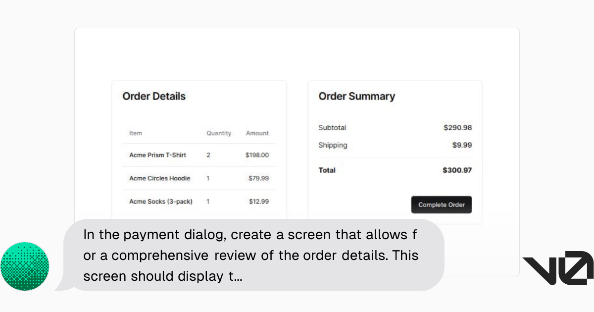 In the payment dialog, create a screen that allows for a comprehensive ...