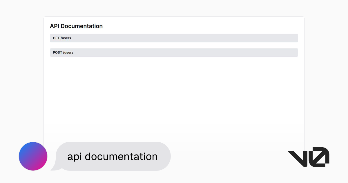 api documentation | A shadcn/ui and v0 generation - v0
