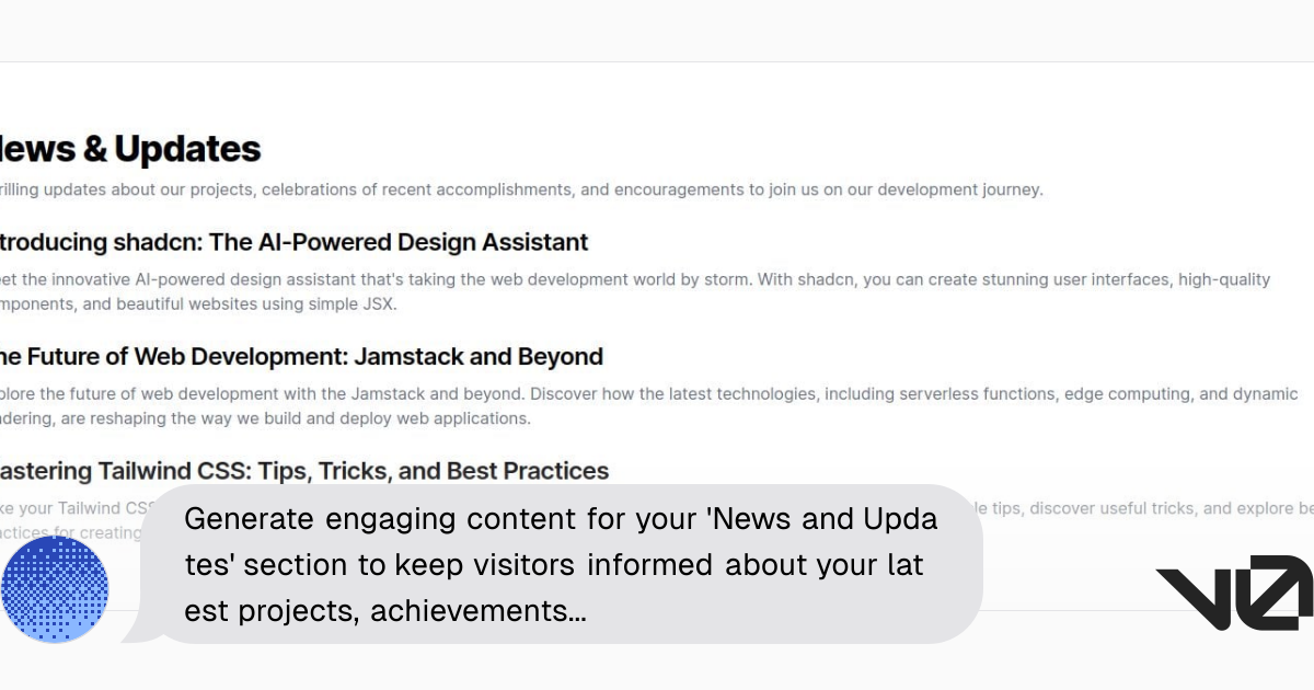 Generate engaging content for your 'News and Updates' section to keep ...
