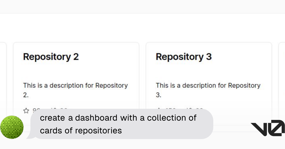 create a dashboard with a collection of cards of repositories | A ...