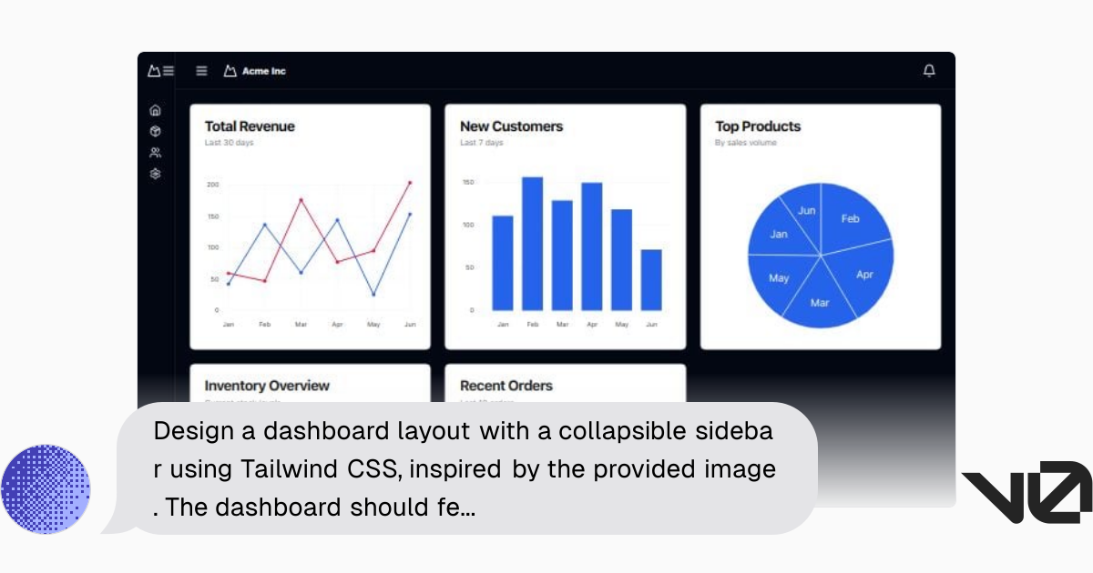 Design a dashboard layout with a collapsible sidebar using Tailwind CSS ...