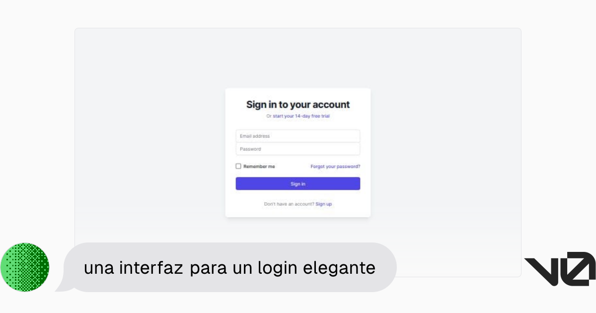 una interfaz para un login elegante | A shadcn/ui and v0 generation - v0