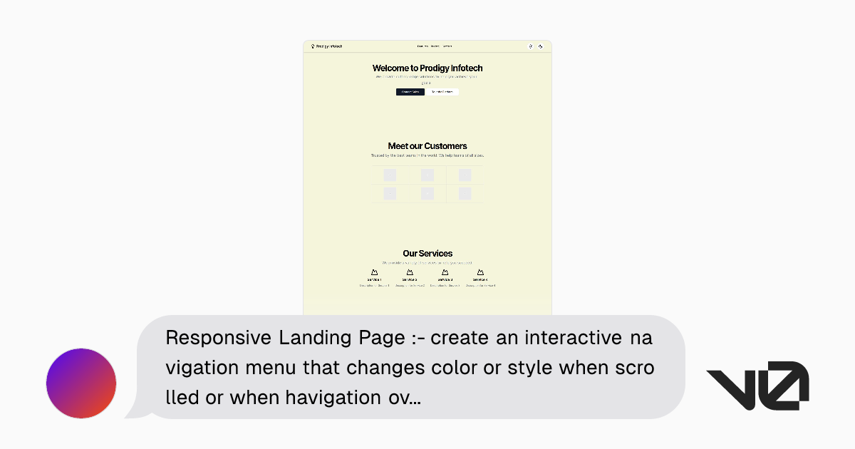 Responsive Landing Page :- create an interactive navigation menu that changes color or style ...