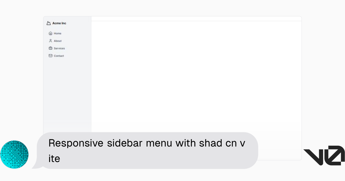 Responsive sidebar menu with shad cn vite | A shadcn/ui and v0 ...