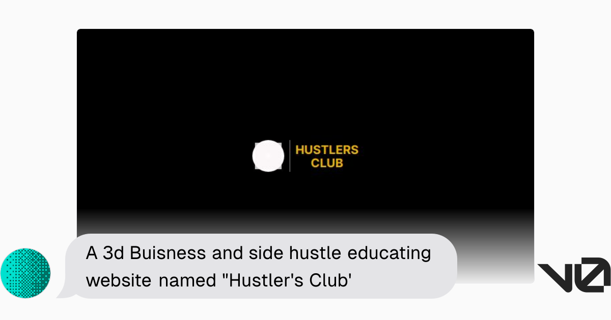 A 3d Buisness and side hustle educating website named "Hustler's Club ...