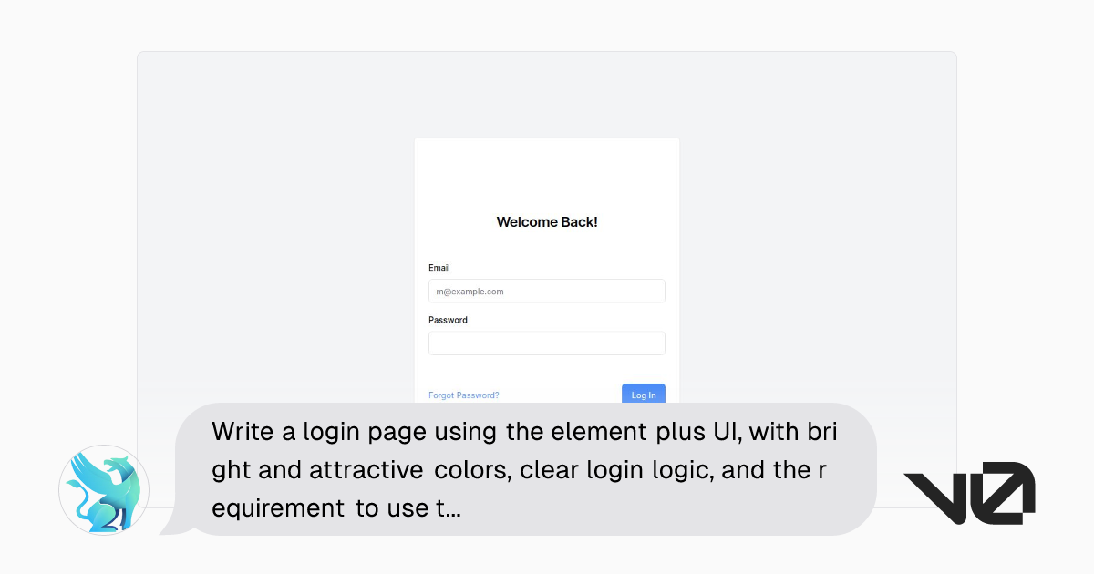 Write a login page using the element plus UI, with bright and ...