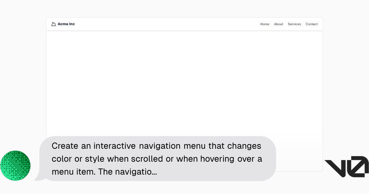 Create an interactive navigation menu that changes color or style when ...