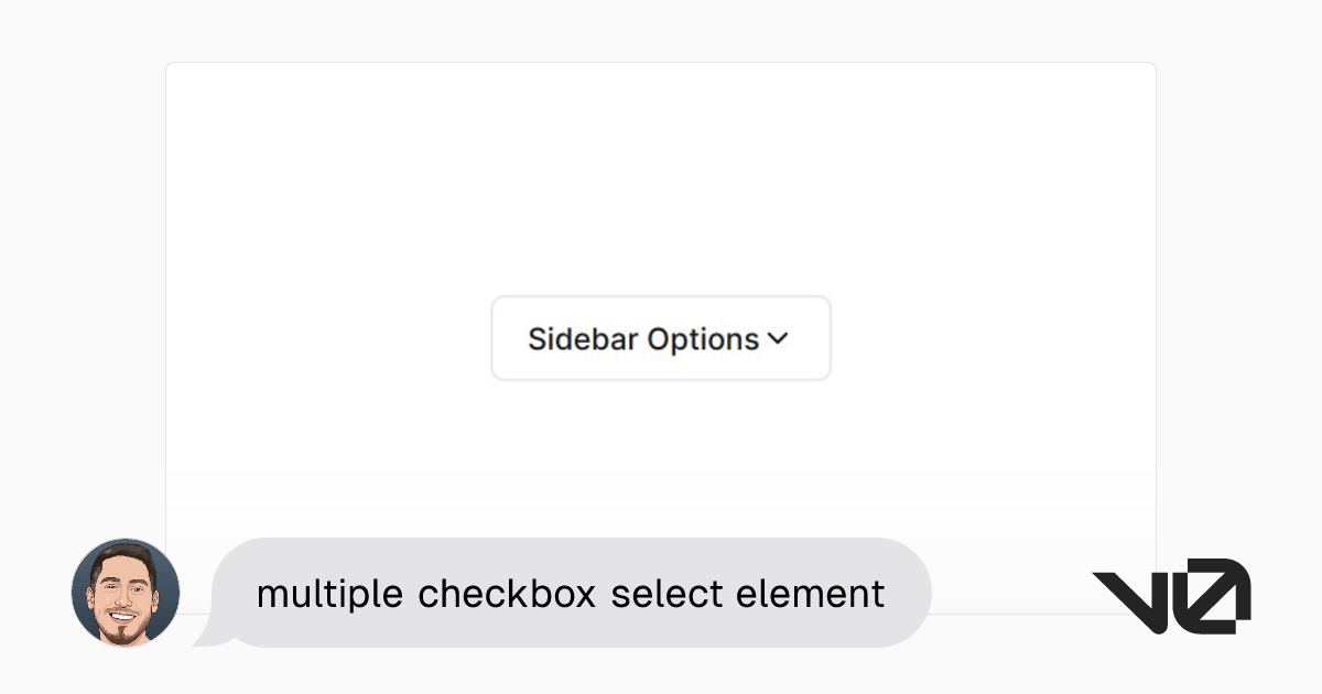 multiple checkbox select element | A shadcn/ui and v0 generation - v0