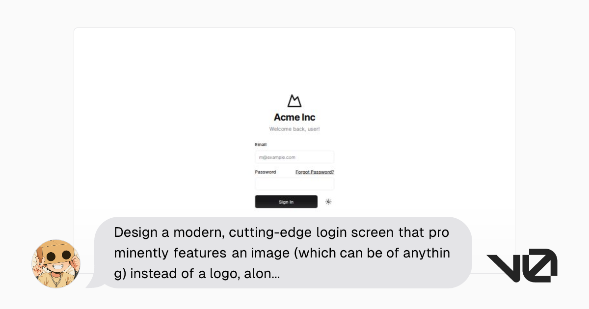 Design a modern, cutting-edge login screen that prominently features an ...