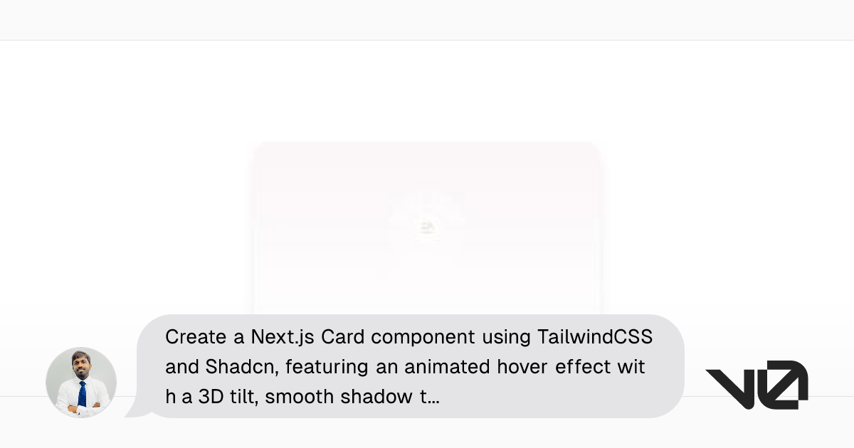 Create a Next.js Card component using TailwindCSS and Shadcn, featuring an animated hover effect ...