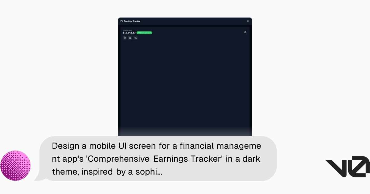 Design a mobile UI screen for a financial management app's ...