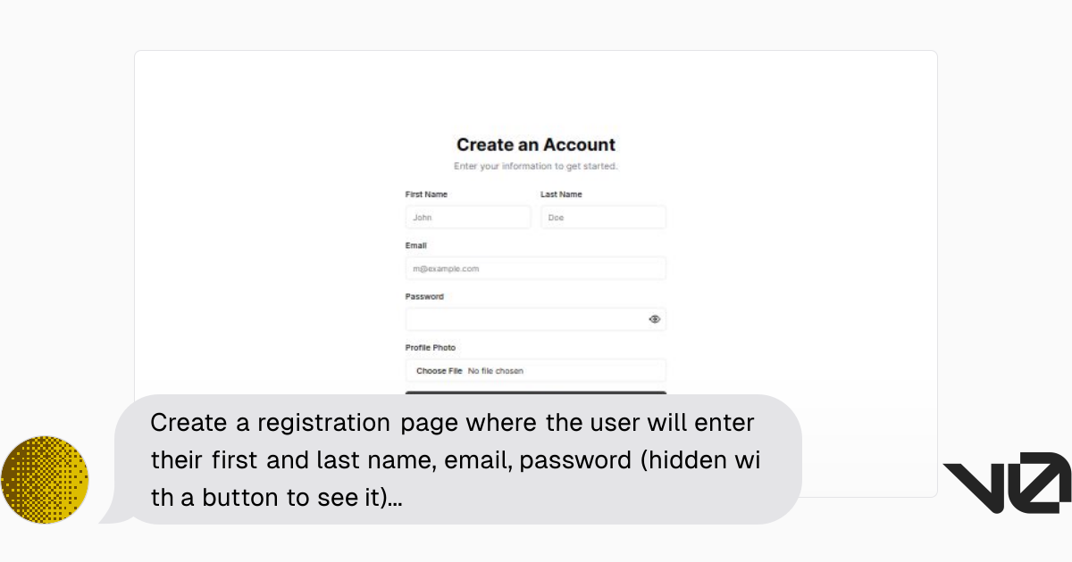 Create a registration page where the user will enter their first and ...