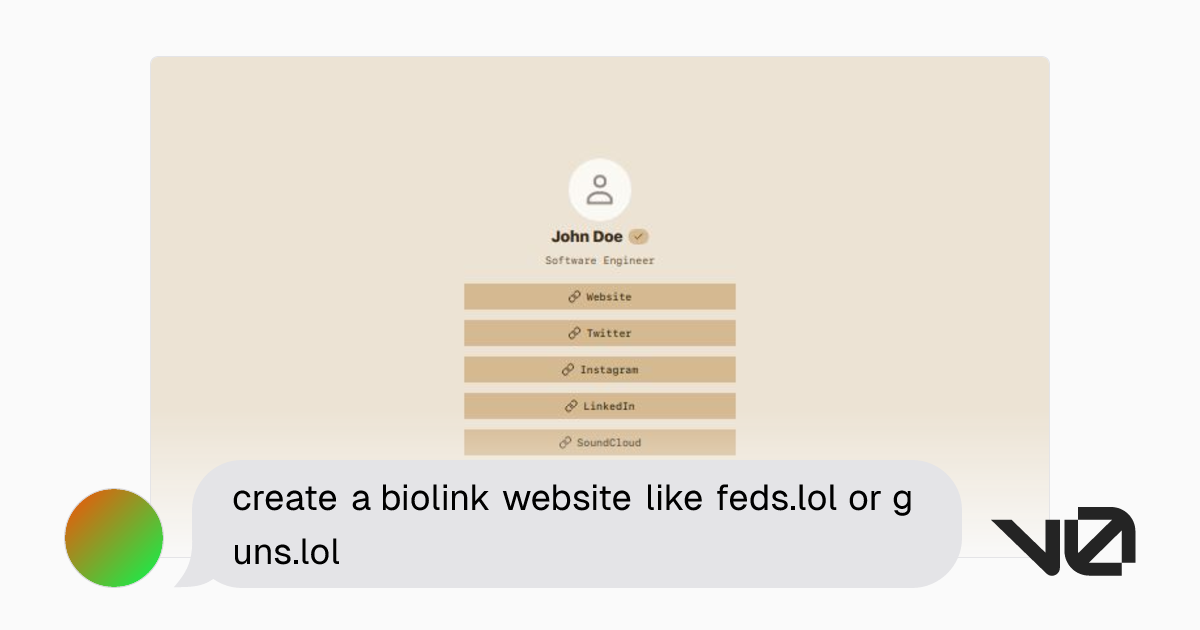 create a biolink website like feds.lol or guns.lol | A shadcn/ui and v0 ...