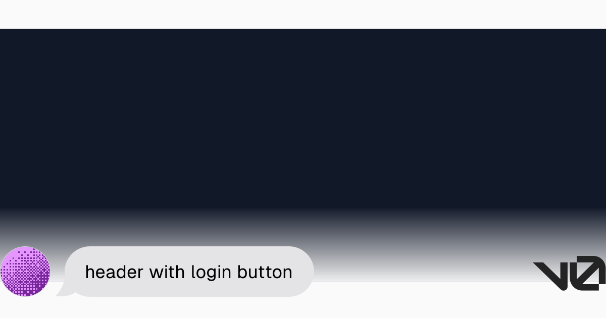 header with login button | A shadcn/ui and v0 generation - v0