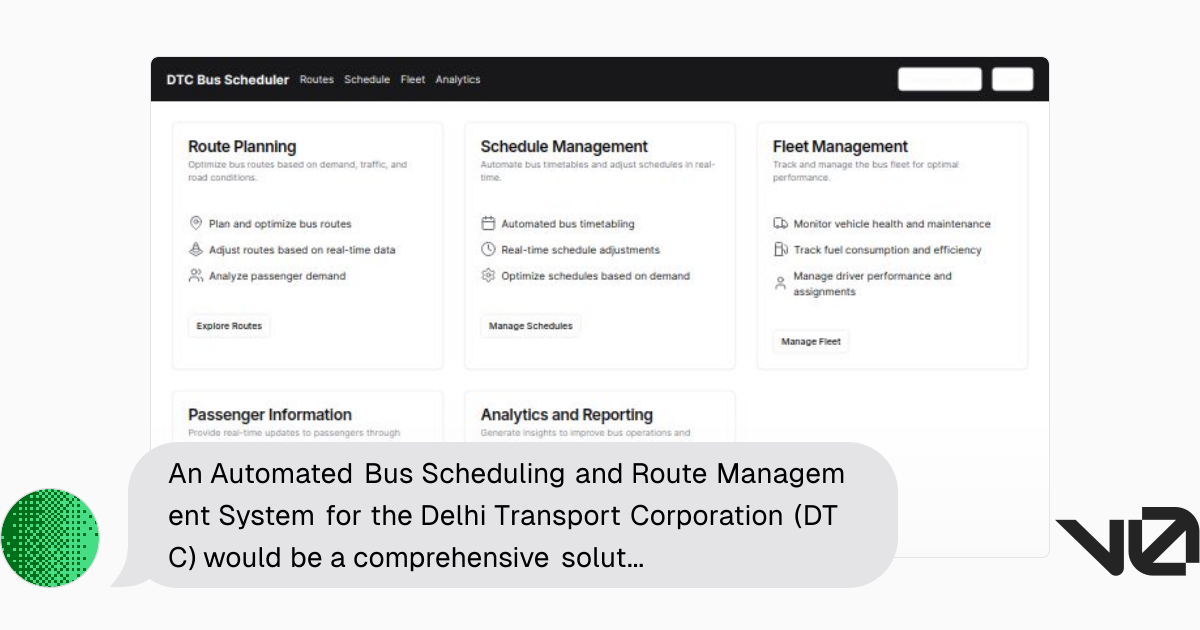 An Automated Bus Scheduling and Route Management System for the Delhi ...