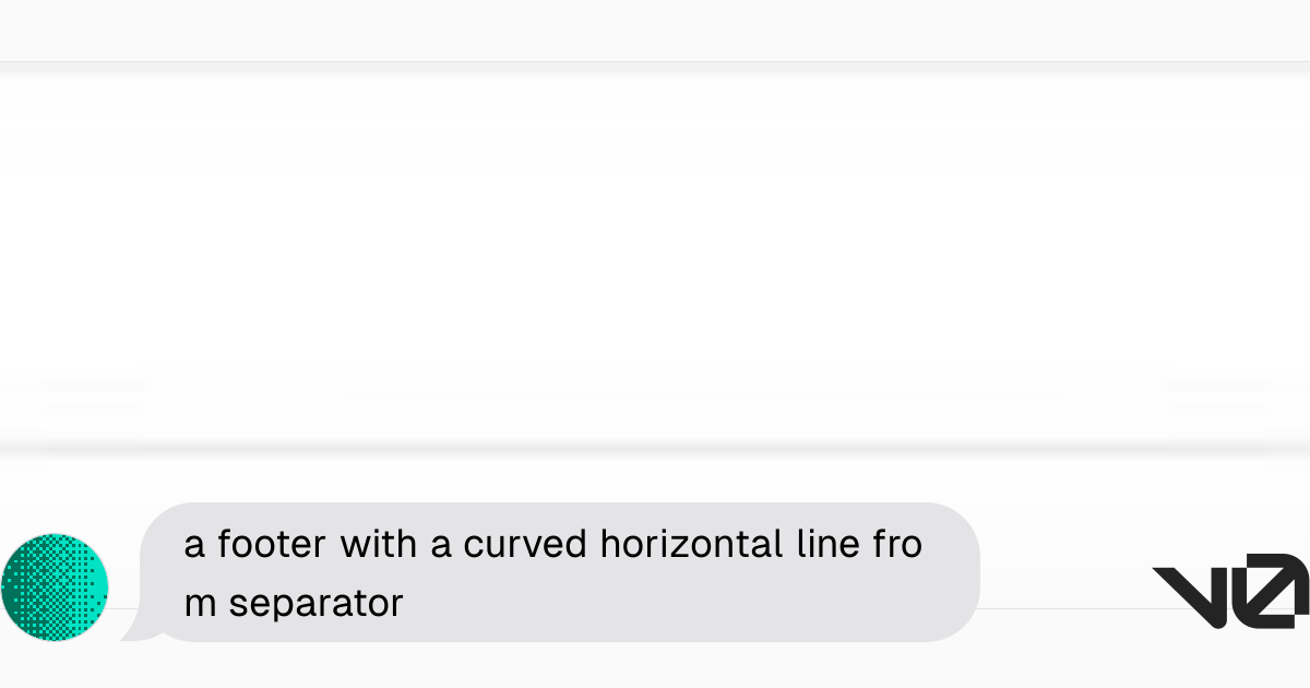 a footer with a curved horizontal line from separator | A shadcn/ui and ...