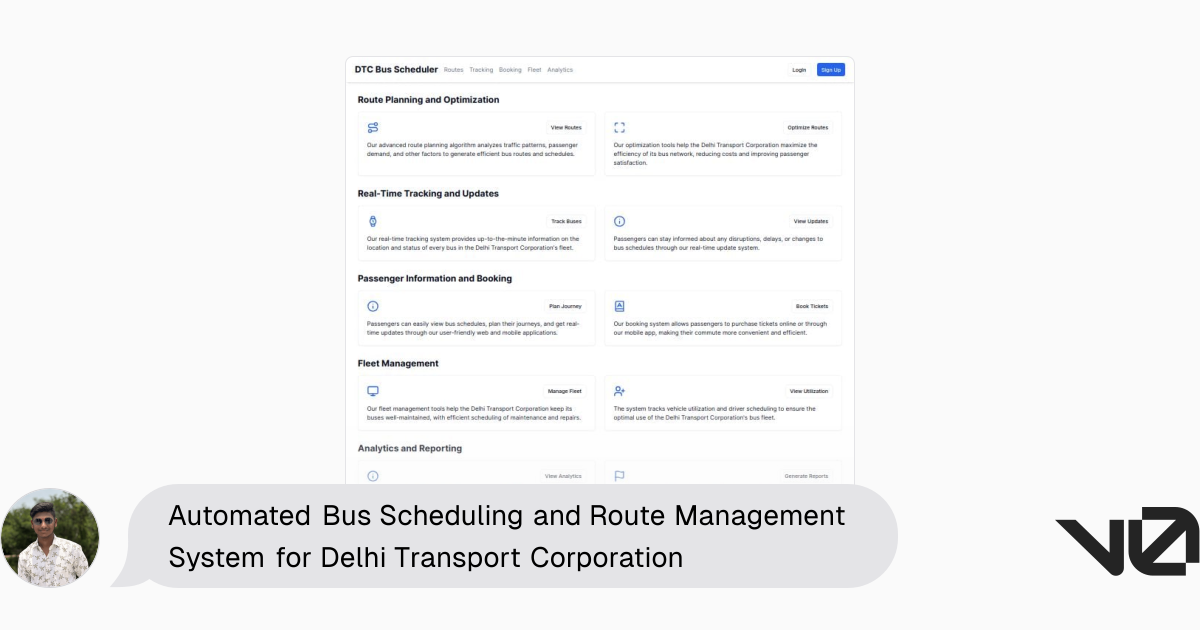Automated Bus Scheduling and Route Management System for Delhi ...