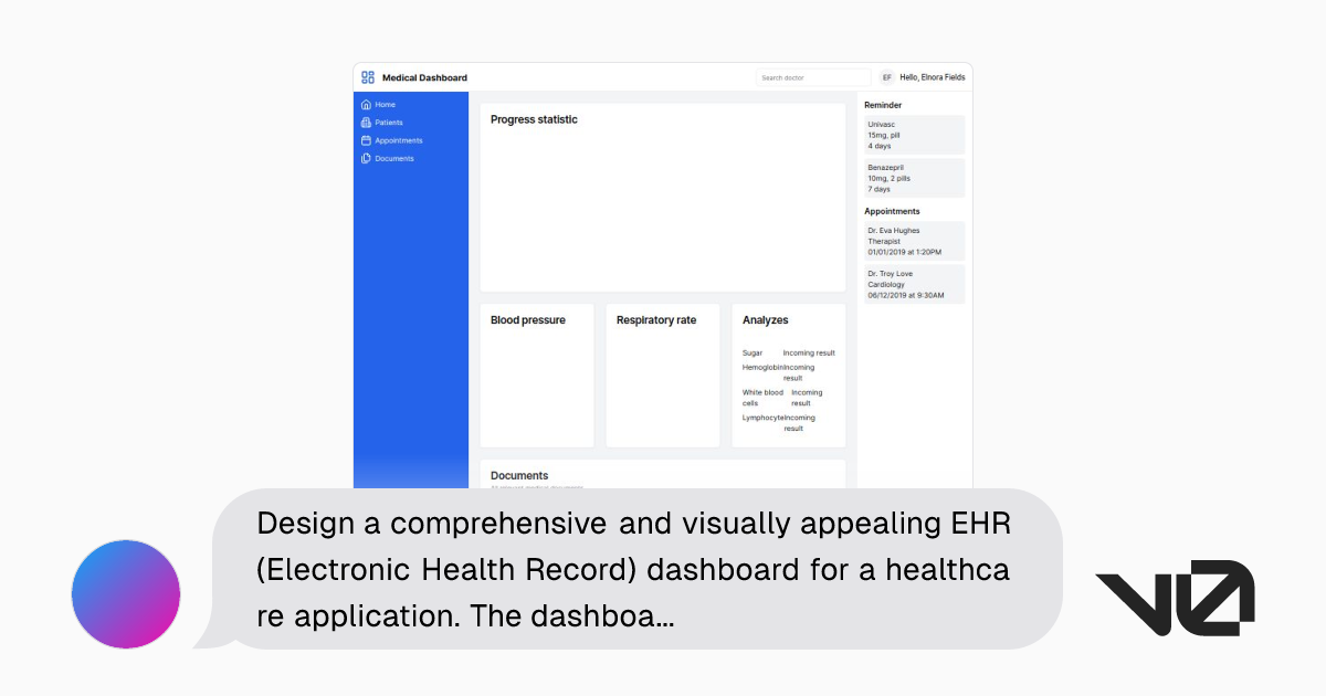 Design a comprehensive and visually appealing EHR (Electronic Health ...