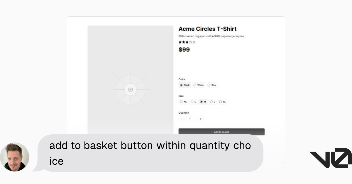 add to basket button within quantity choice | A shadcn/ui and v0 ...