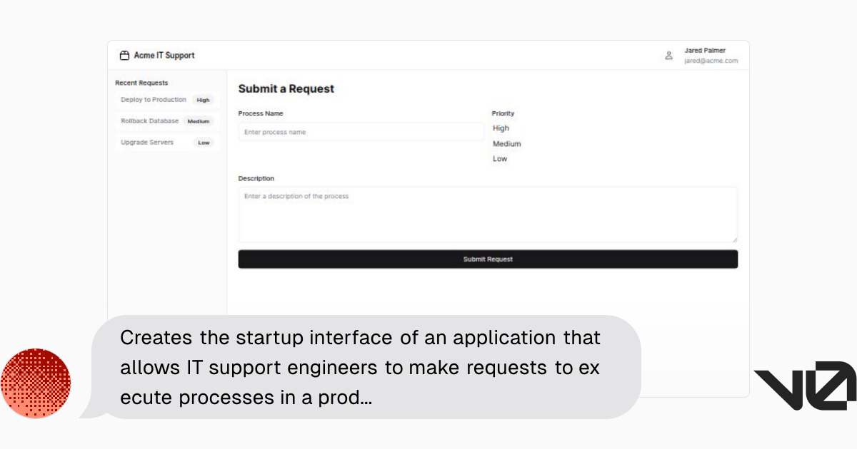 Creates the startup interface of an application that allows IT support ...