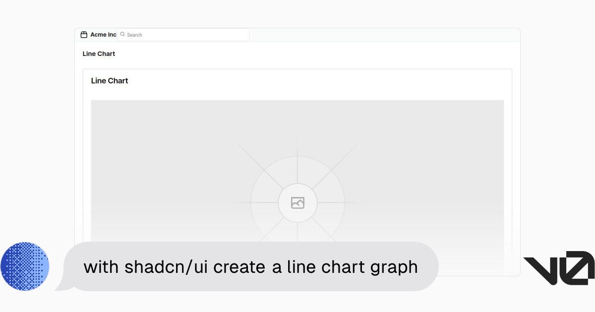with shadcn/ui create a line chart graph | A shadcn/ui and v0 ...