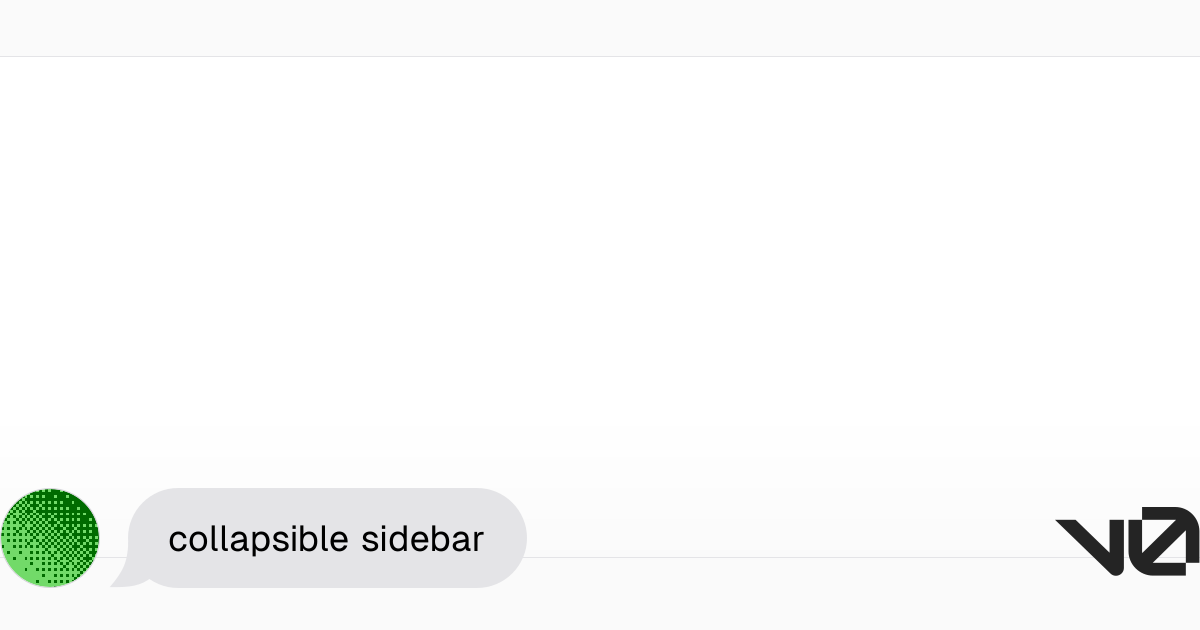 collapsible sidebar | A shadcn/ui and v0 generation - v0