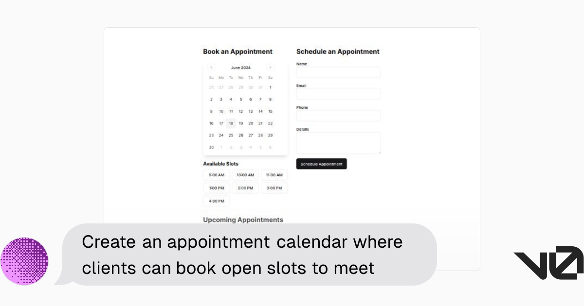 Create an appointment calendar where clients can book open slots to ...