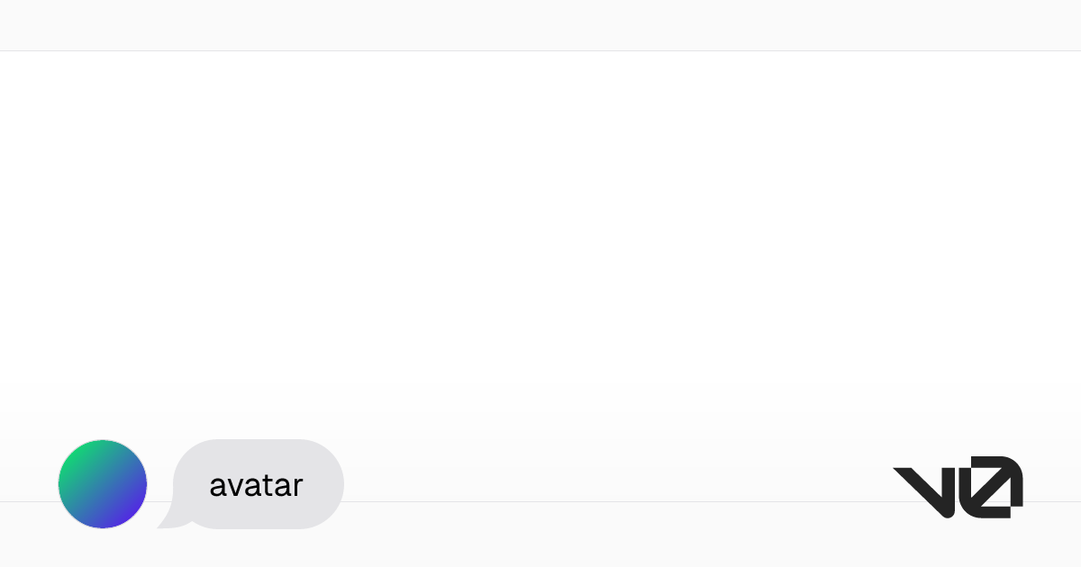 avatar | A shadcn/ui and v0 generation - v0