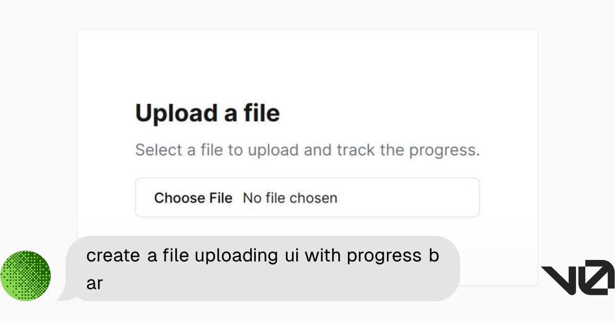 create a file uploading ui with progress bar | A shadcn/ui and v0 ...