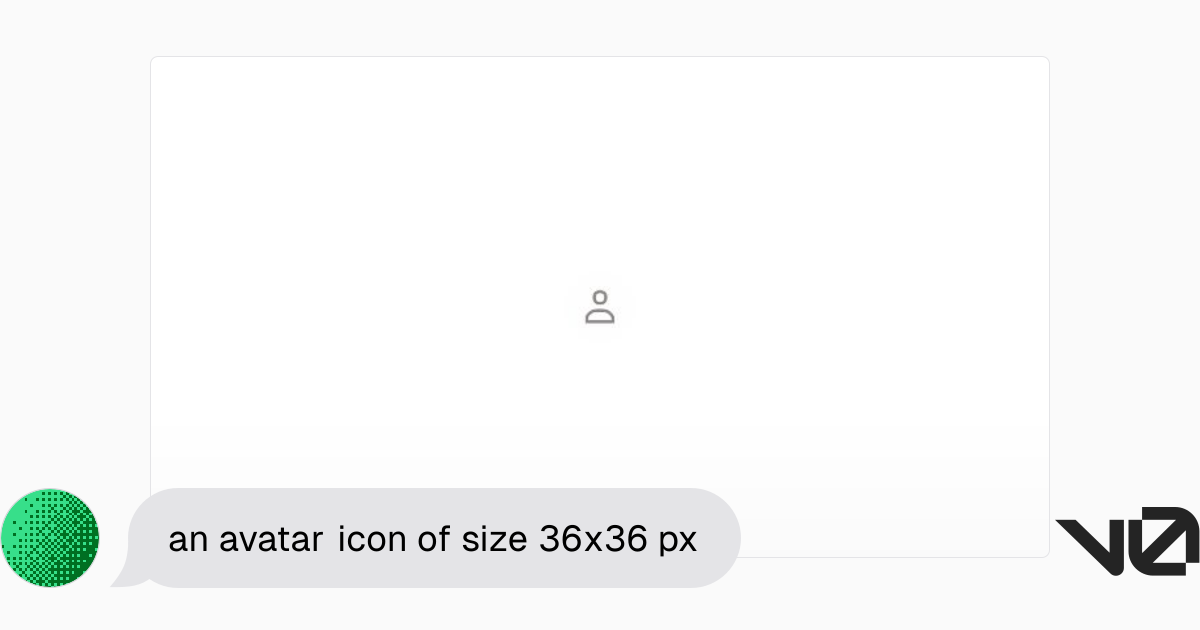 an avatar icon of size 36x36 px | A shadcn/ui and v0 generation - v0