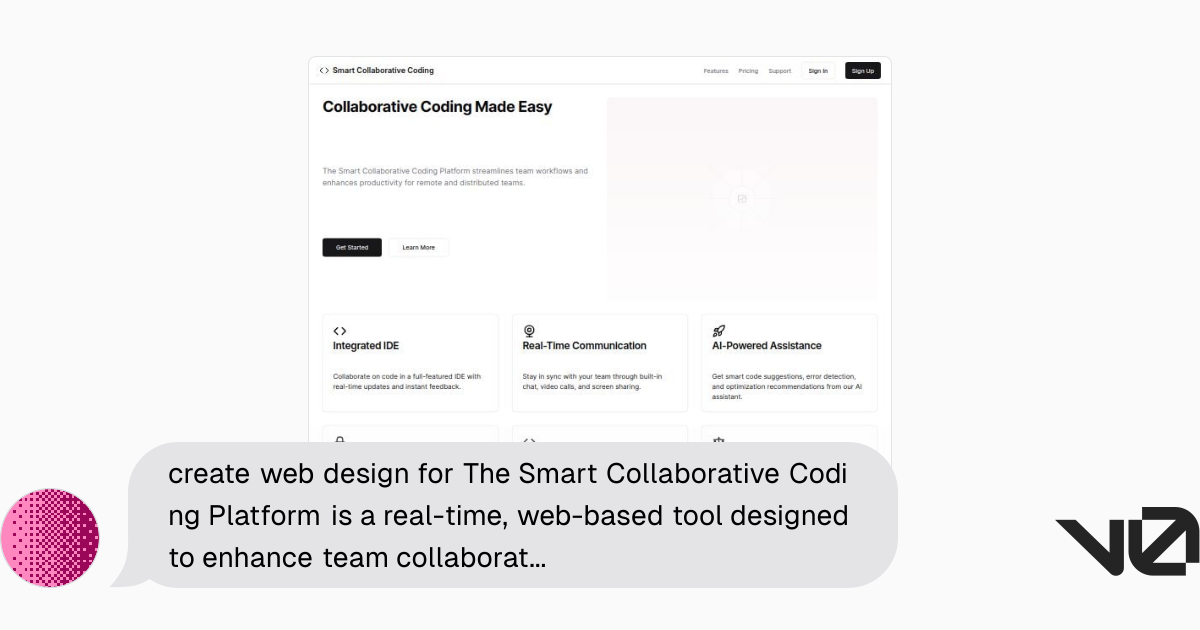 create web design for The Smart Collaborative Coding Platform is a real ...