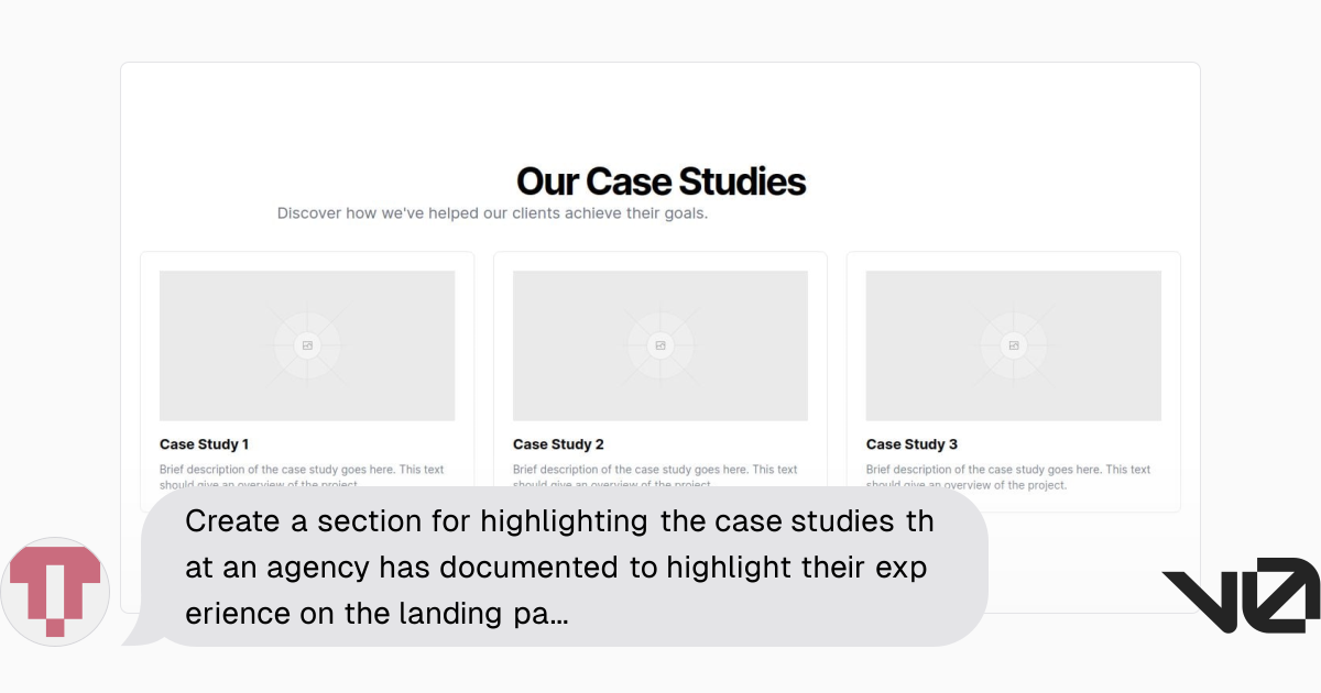 Create a section for highlighting the case studies that an agency has ...