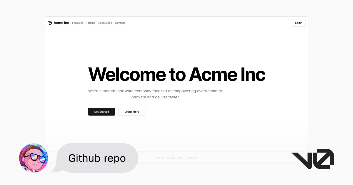 Github repo | A shadcn/ui and v0 generation - v0
