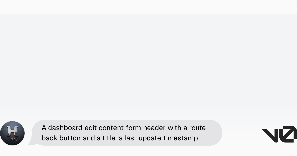 A dashboard edit content form header with a route back button and a ...