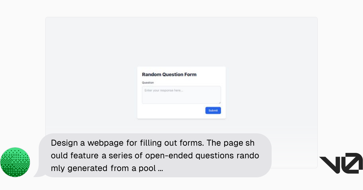 Design a webpage for filling out forms. The page should feature a ...
