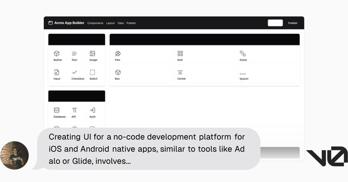 Creating UI for a no-code development platform for iOS and Android ...