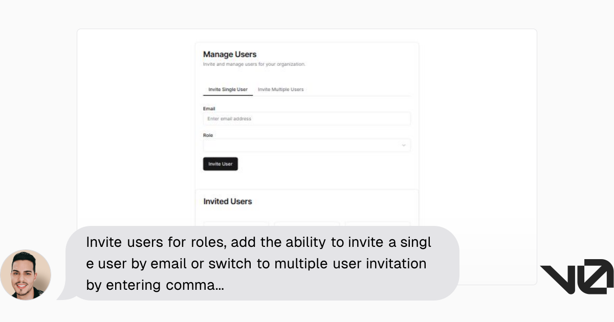Invite users for roles, add the ability to invite a single user by ...