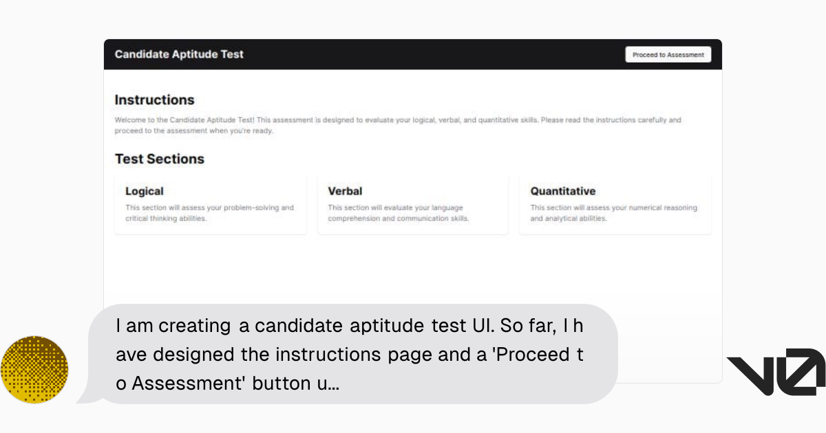 I am creating a candidate aptitude test UI. So far, I have designed the ...
