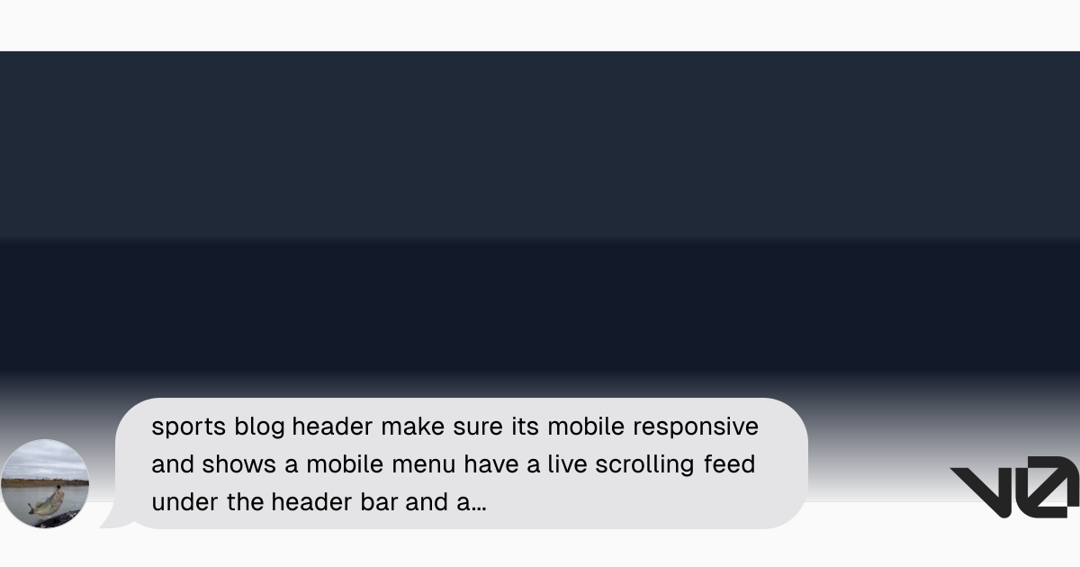 sports blog header make sure its mobile responsive and shows a mobile ...