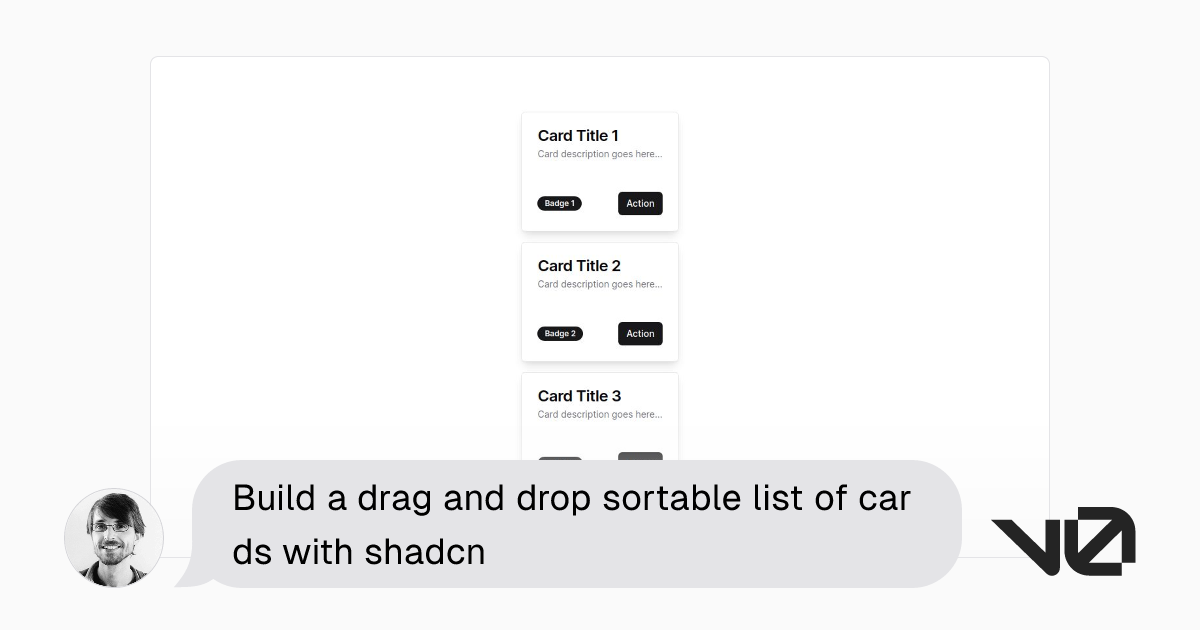 Build a drag and drop sortable list of cards with shadcn | A shadcn/ui ...